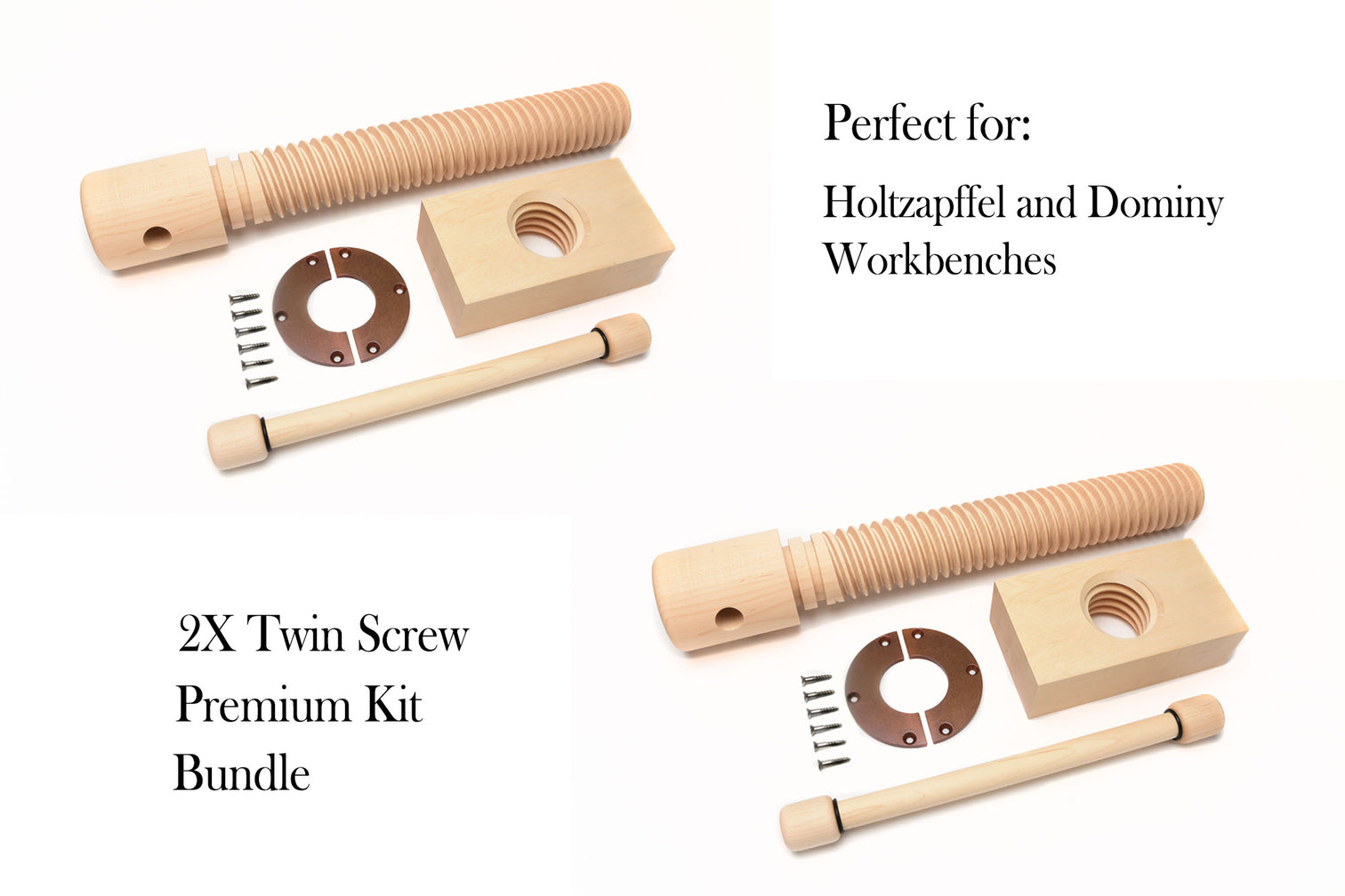 2X Wood Twin Screw Vise - Premium Kit - Lake Erie Toolworks